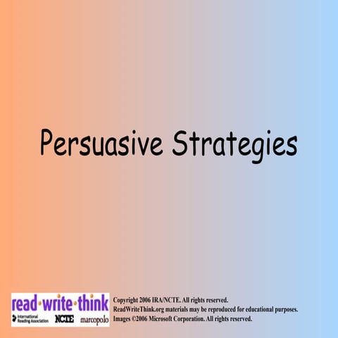Persuasive strategies | KEY