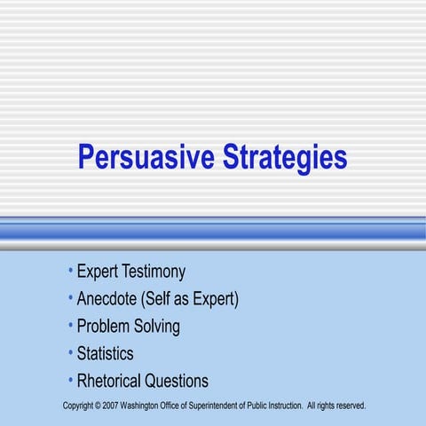 Persuasive strategies | PPT