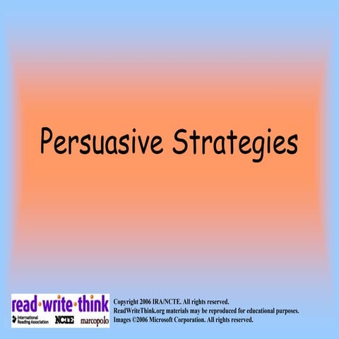 Handouts and notes on Persuasive Writing | PDF