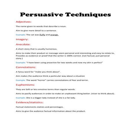 Persuasive techniques | DOCX