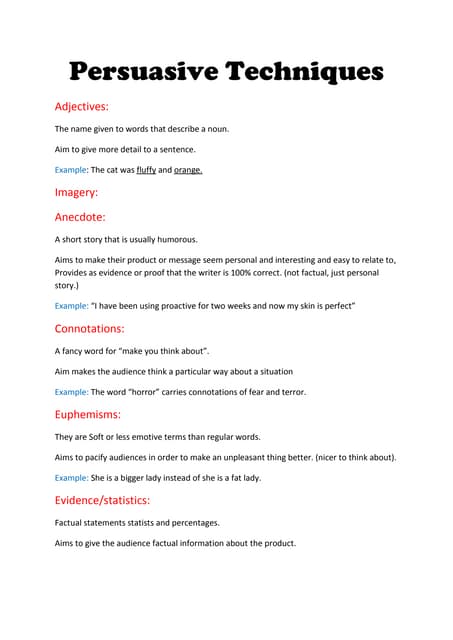 Persuasive Language Techniques | PPT