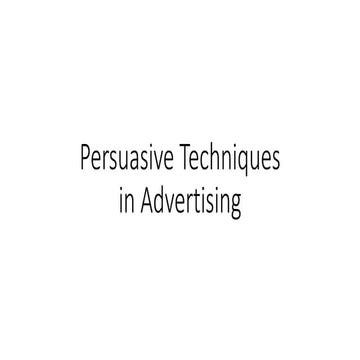 Persuasive Techniques | PPT