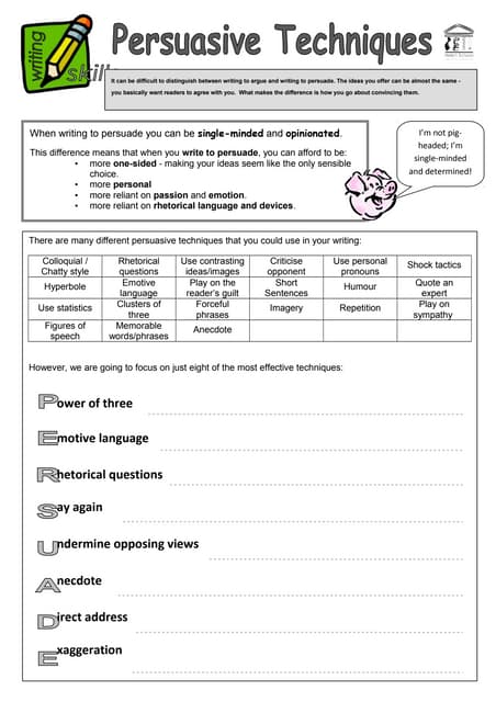 Persuasive techniques activity persuasive-techniques-activity