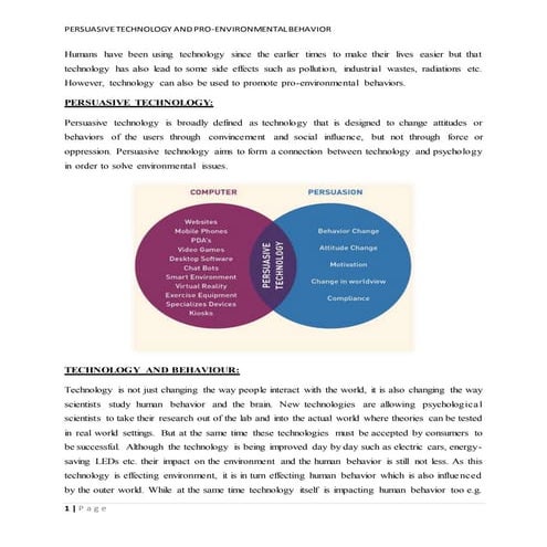 Persuasive technology in Environmental psychology | DOCX