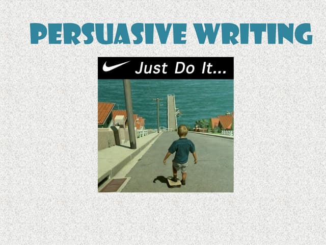 Basic Parts of a Persuasive Text presentation | PPTX