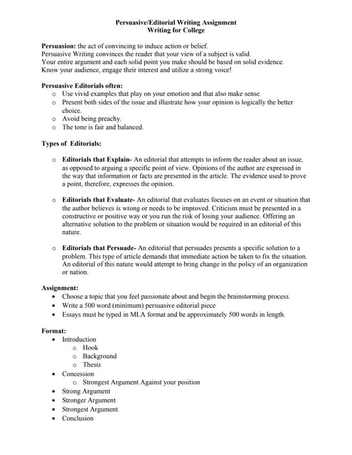 Definition, Structure and Types of an Editorial | PPTX