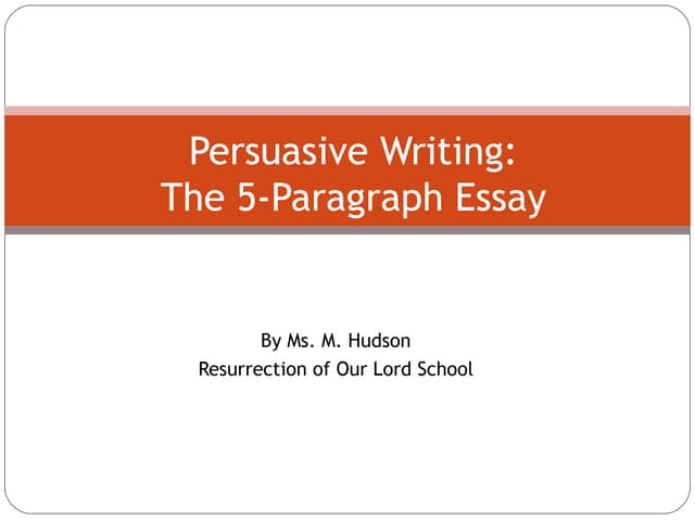 5th Grade Writing Strategies Class--Persuasive Writing | PPT
