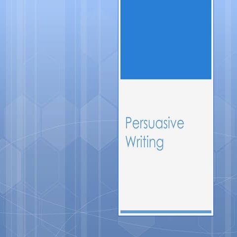 Persuasive Essay Powerpoint | PPTX