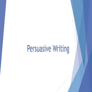 Persuasive writing | PPTX