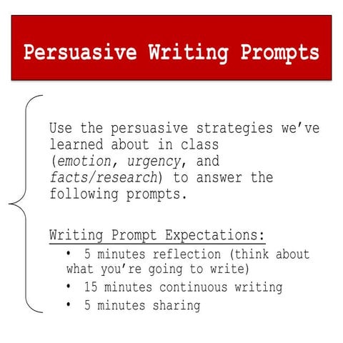 Persuasive writing prompts | PPTX