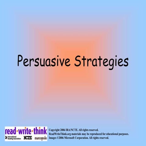 Persuasive writing strategies | PPS