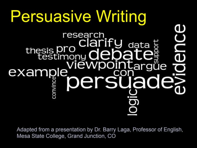 Persuasive Essay Conclusions -- OSPI