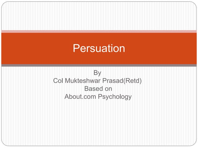 Presentation on The Art of Persuasion | PPTX