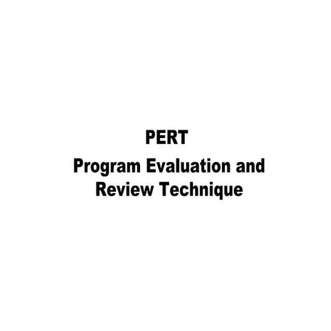 Pert | PPT | Computer Software and Applications | Computing