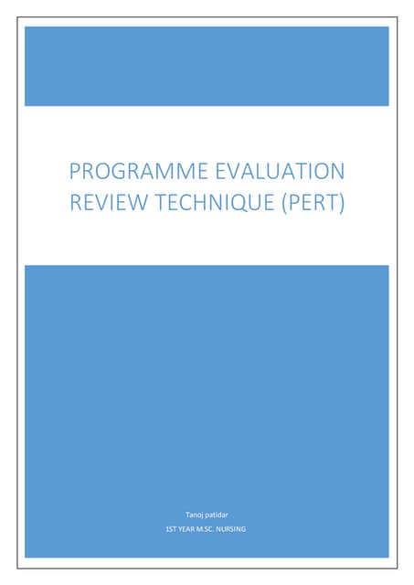 Programme evaluation review technique | PPT
