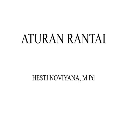 MATERI ATURAN RANTAI UNTUK KALKULUS LANJUT | PPTX