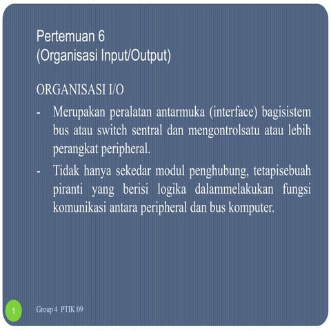 Pert.6 organisasi input output | PPTX