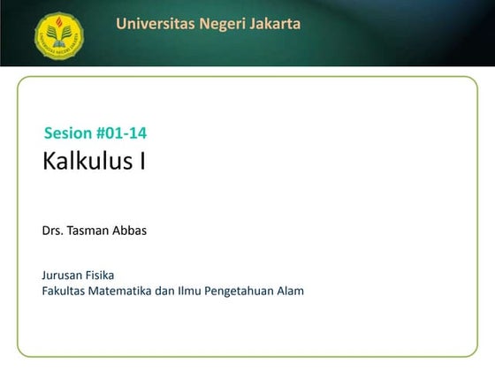 Materi kalkulus 1 | PPT