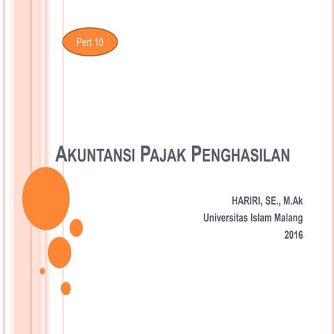 Power Point Materi Pajak Pph Final 2016 Pptx