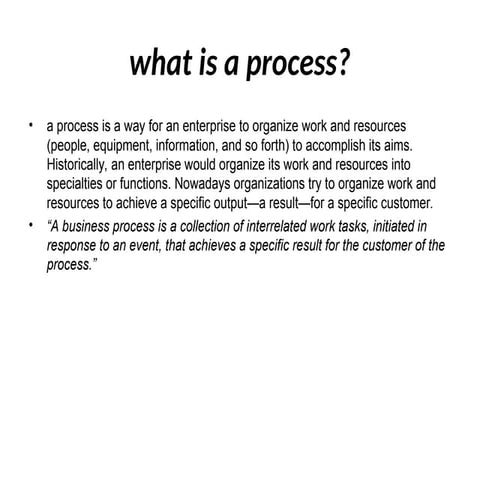 Pert 6 and what is a business process and not a functionthis too is ...