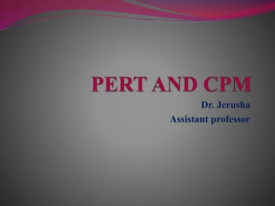 CPM AND PERT | PDF | Computer Software and Applications | Computing