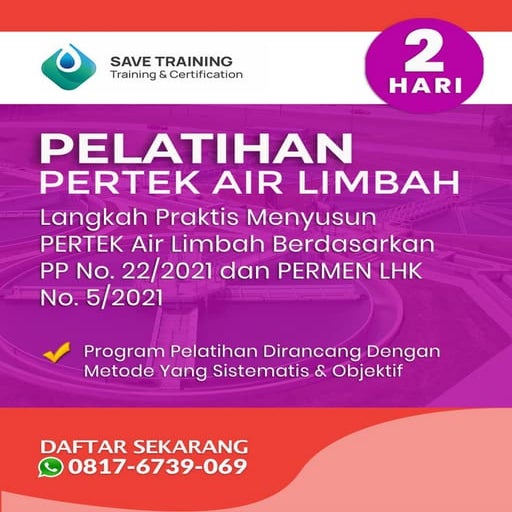 PERTEK Pin 03d Pelatihan Pertek Air Limbah.pdf