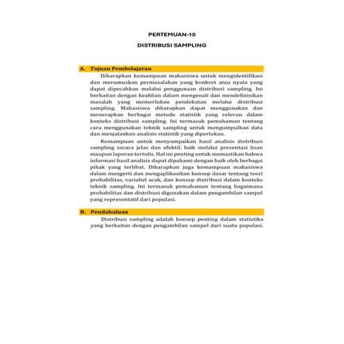 Distribusi Sampling Dalam Sinyal dan Pemodelan Sistem | PDF