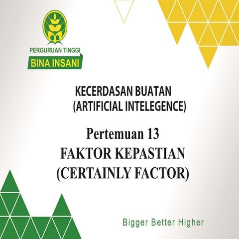 Sistem Pakar Certainty factor | PPTX