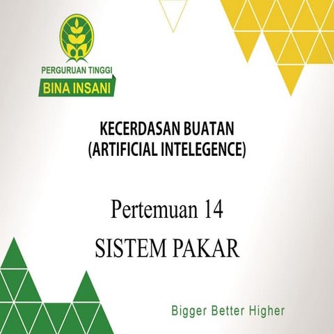 Pertemuan 14 Sistem Pakar | PDF