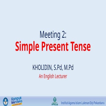 Pertemuankedua Simple Present Tense Pptx