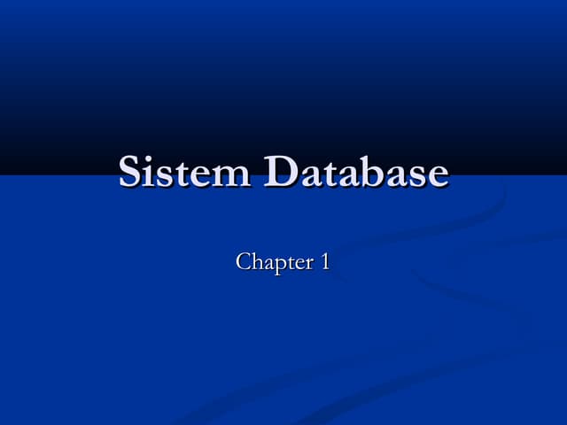 Sistem Basis Data(PPT) | PPT