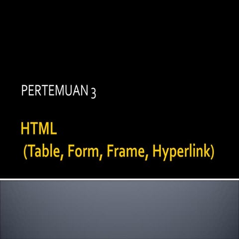 HTML - Penggunaan Form Frame dan Hyperlink | PDF