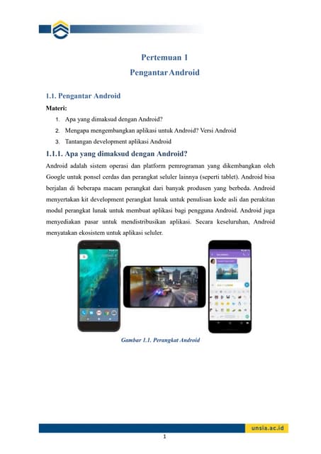 Pemrograman Mobile - (Pengantar Android) | PPT Pemrograman Mobile - (Pengantar Android) | PPT