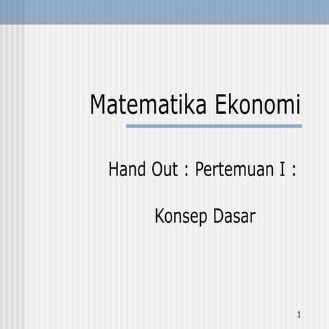 Pertemuan 1 | PPT