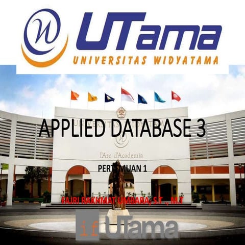APPLIED DATABASE 3 - Pertemuan 1 | PPTX