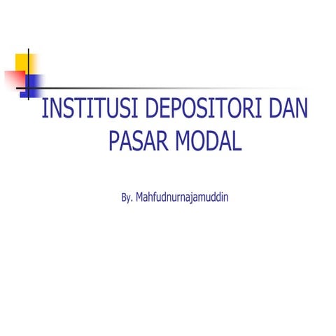 Institusi Depositori dan pasar modal 2023 | PDF