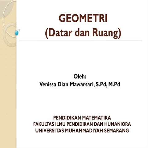 Materi Geometri Dasar untuk Perguruan Tinggi | PPTX