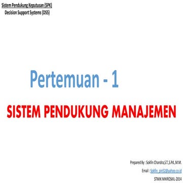 Pertemuan 1 mss | PDF