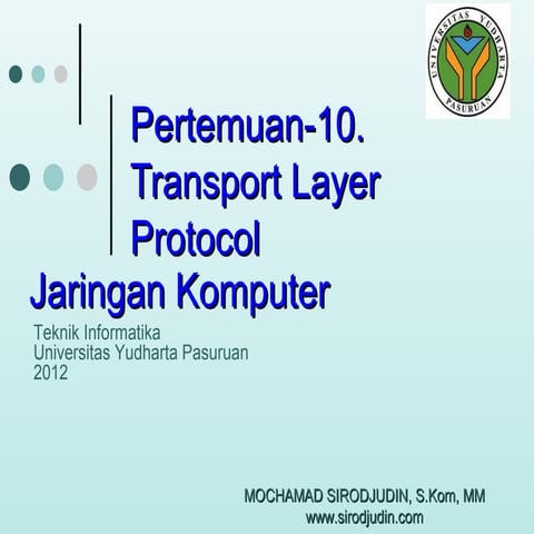 transport layer protocol | PPT | Free Download