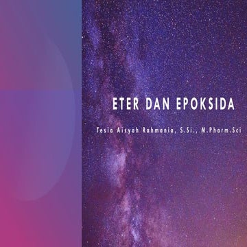 Eter dan Epoksida yaaaaaaaaaaaaaaaaaaaaa | PPTX