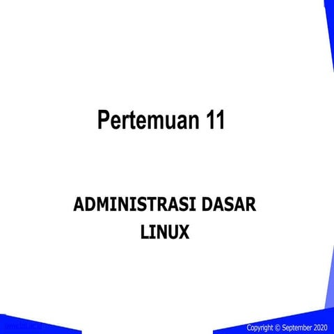 Pertemuan 11 Sistem Operasi pertemuan 11 | PPT