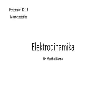 Magnetostatika adalah cabang elektromagnetik yang mempelajari medan ...