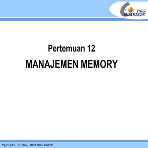 Pertemuan 12 rev 310108_ok | PPT