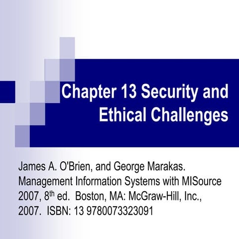 Chapter 13 Security and Ethical Challenge.ppt
