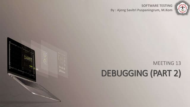 Debugging Part 2 Ppt