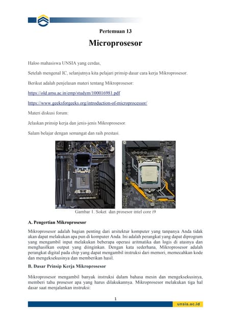 Mikroprosesor dan Mikrokontroler | PPTX