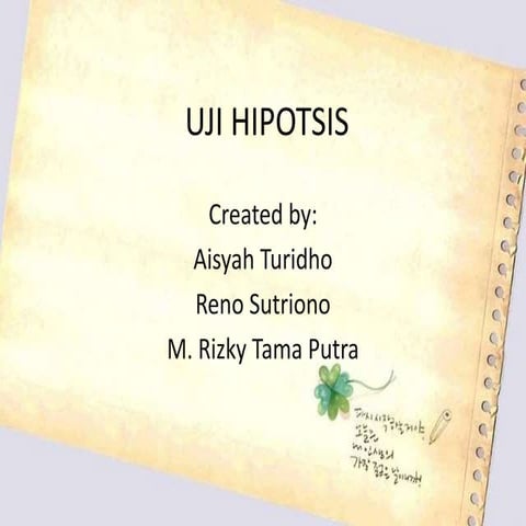 Uji Hipotesis Ppt Pptx