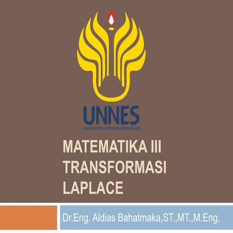 Materi Tentang Pertemuan 14 Transformasi Laplace Pdf