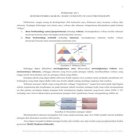 Modul : Basic Concept of Electrotherapy | PDF