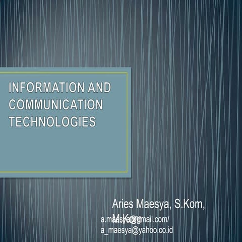Pertemuan 1 introduction ict | PPT